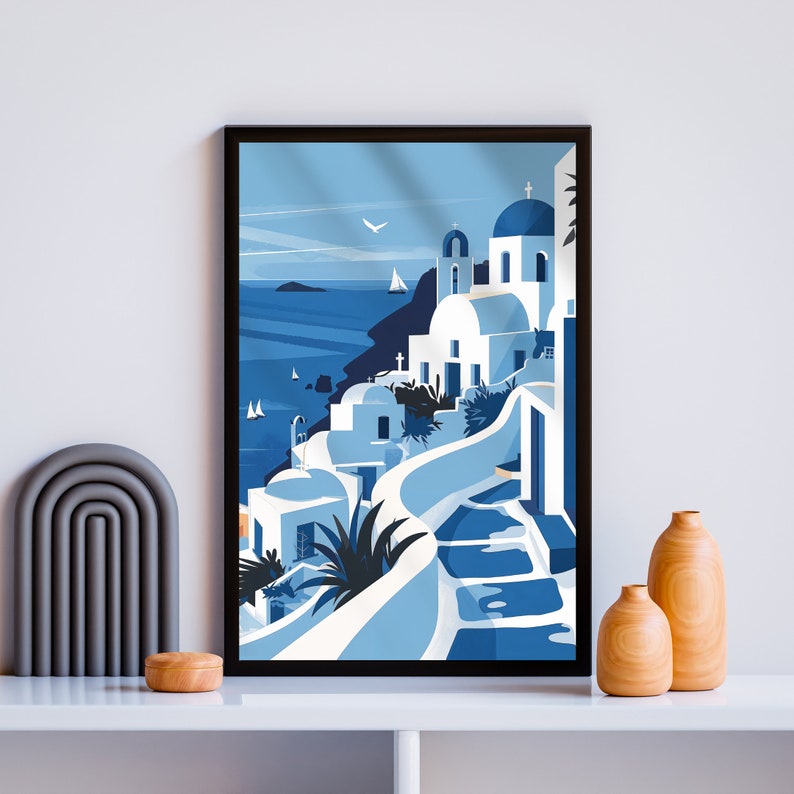 Greece Printable Wall Art Summer Home Decor Greek Islands Landscape ...