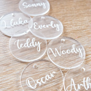 Acrylic Gift Tags Round - Etsy