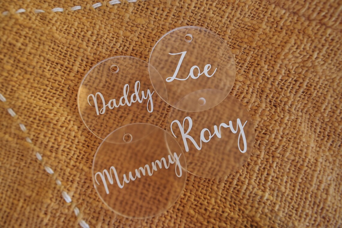Acrylic Gift Tags Round - Etsy