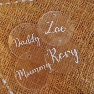 Acrylic Gift Tags Round - Etsy