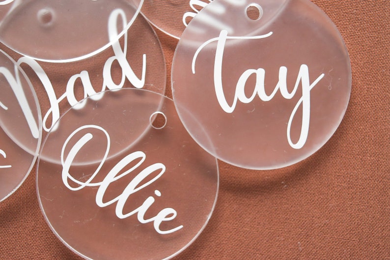 Acrylic Gift Tags Round - Etsy