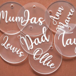 Acrylic Gift Tags Round - Etsy