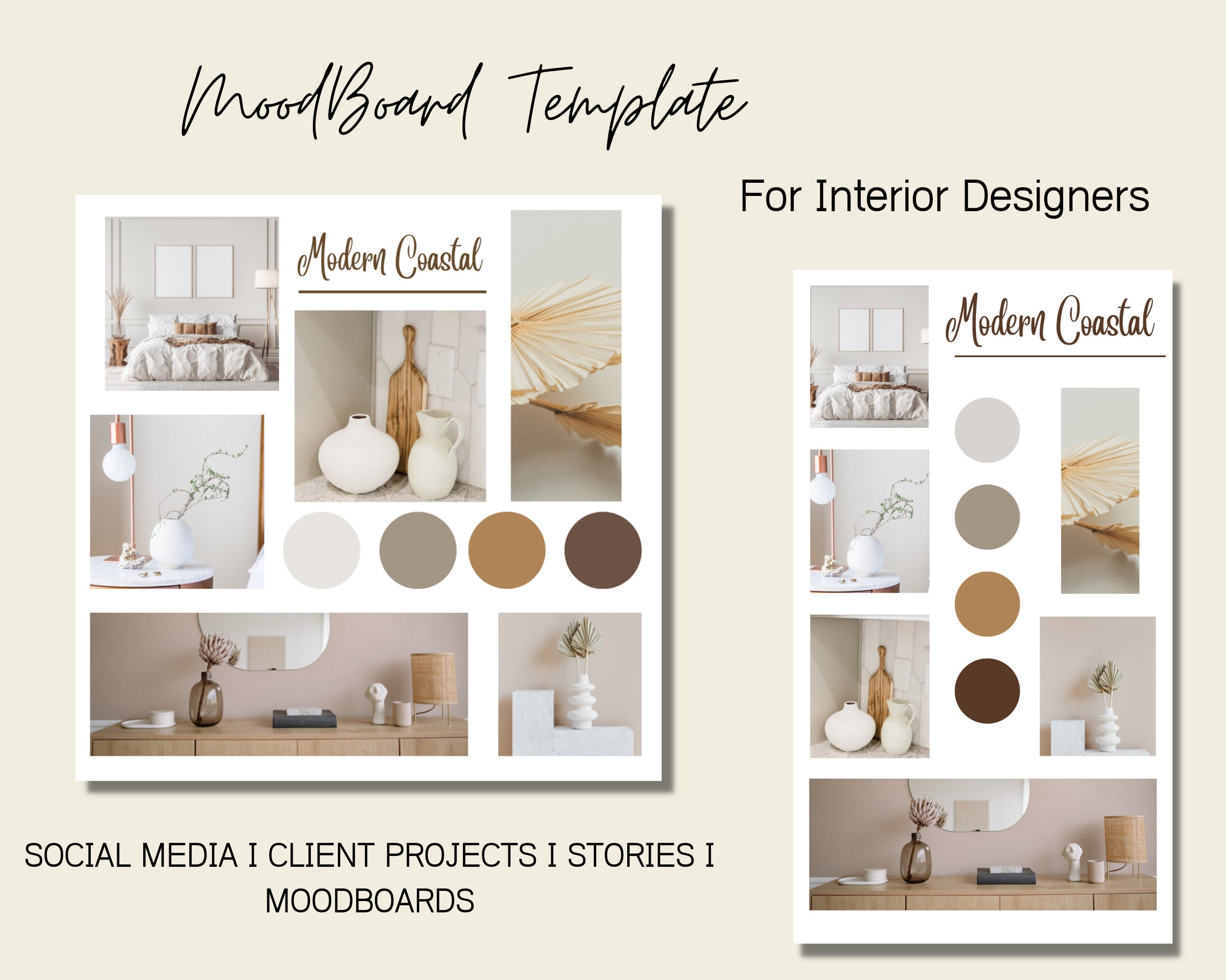 Editable Moodboard I Home Design I Interior Design Template I - Etsy