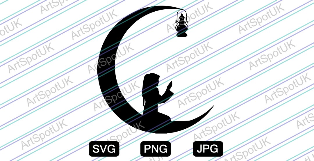 Ramadan Islamic Moon Vector File SVG FORMAT for Cricut, Silhouette, Png ...