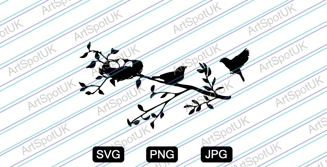 Sitting Birds Vinyl Vector File SVG FORMAT for Cricut, Silhouette, Png ...