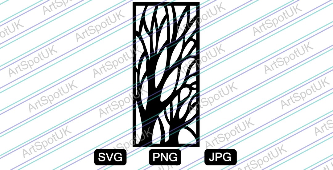 Tree Border Design Vector File SVG FORMAT for Cricut, Silhouette, Png ...