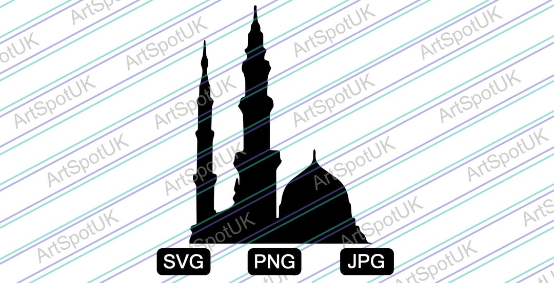 Mosque (masjid) Silhouette Vector File SVG FORMAT for Cricut ...