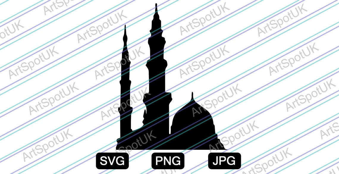Mosque (masjid) Silhouette Vector File SVG FORMAT for Cricut ...