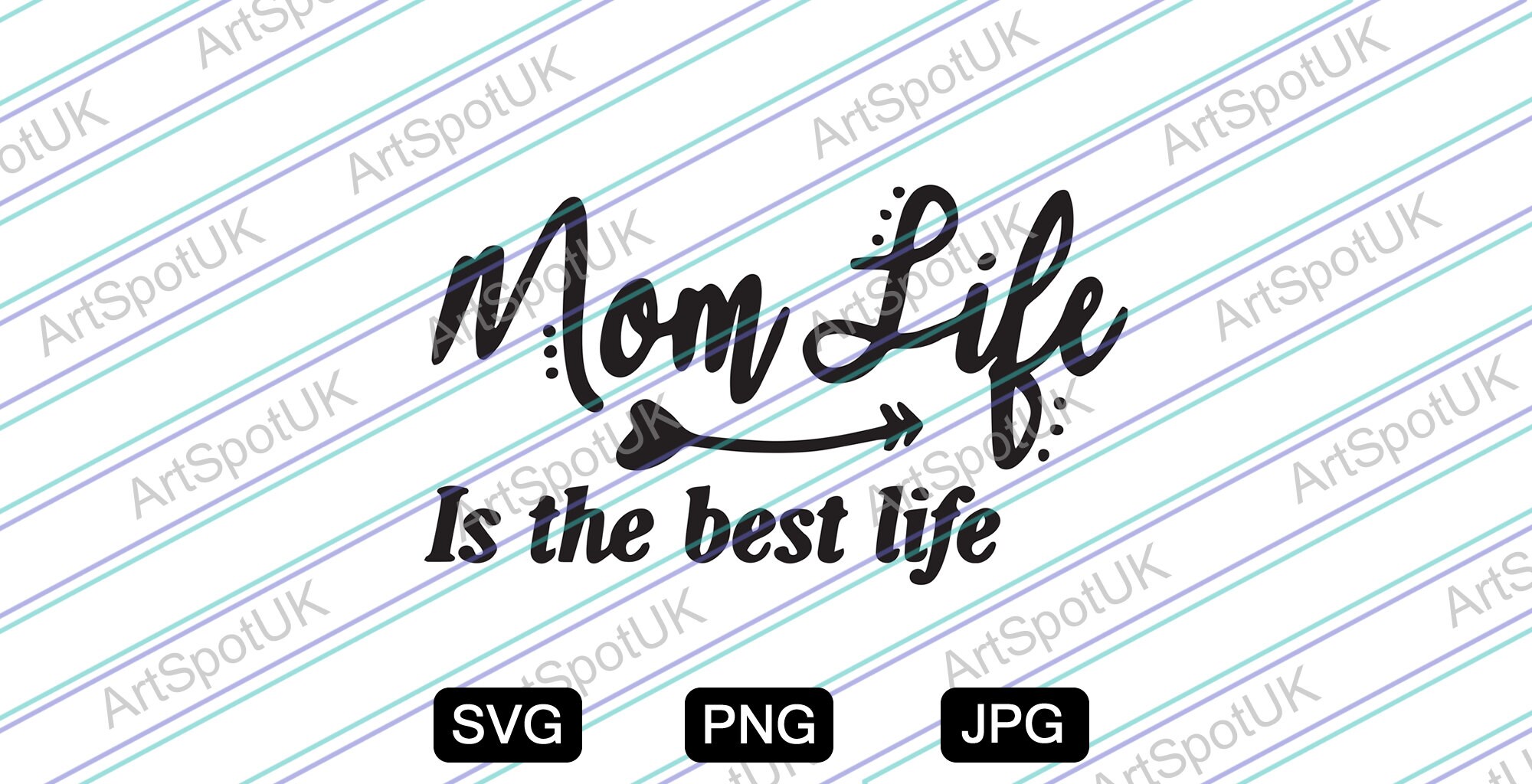 Mom Life Vinyl Vector File SVG FORMAT for Cricut, Silhouette, Png ...