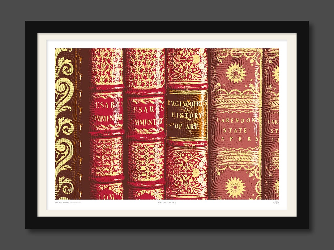 Antique Books Rich, Sumptuous Art Print - Etsy