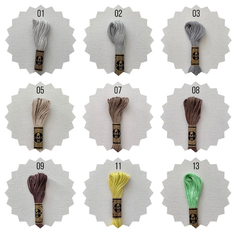 DMC Six Strand Embroidery Floss Single Skeins Range of Colours DMC Mouline Hand Embroidery ...