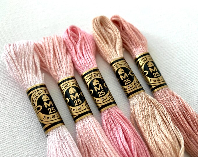 Blush Pinks DMC Floss Palette Pastel Pink, Peach, Blush Thread Bundle 6 ...