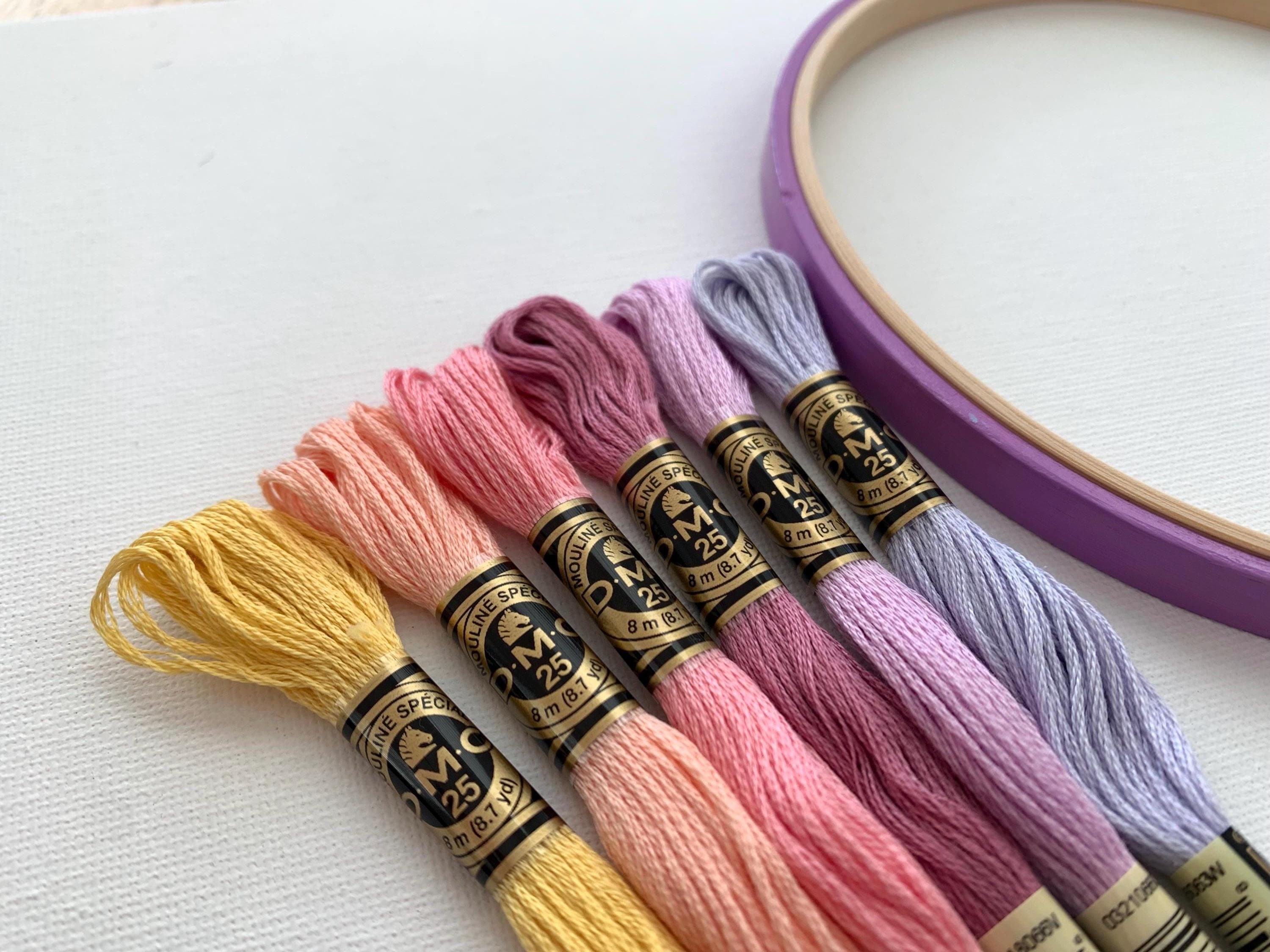 Boho Brights DMC Floss Palette Pink, Mustard, Lilac Thread Bundle Six ...