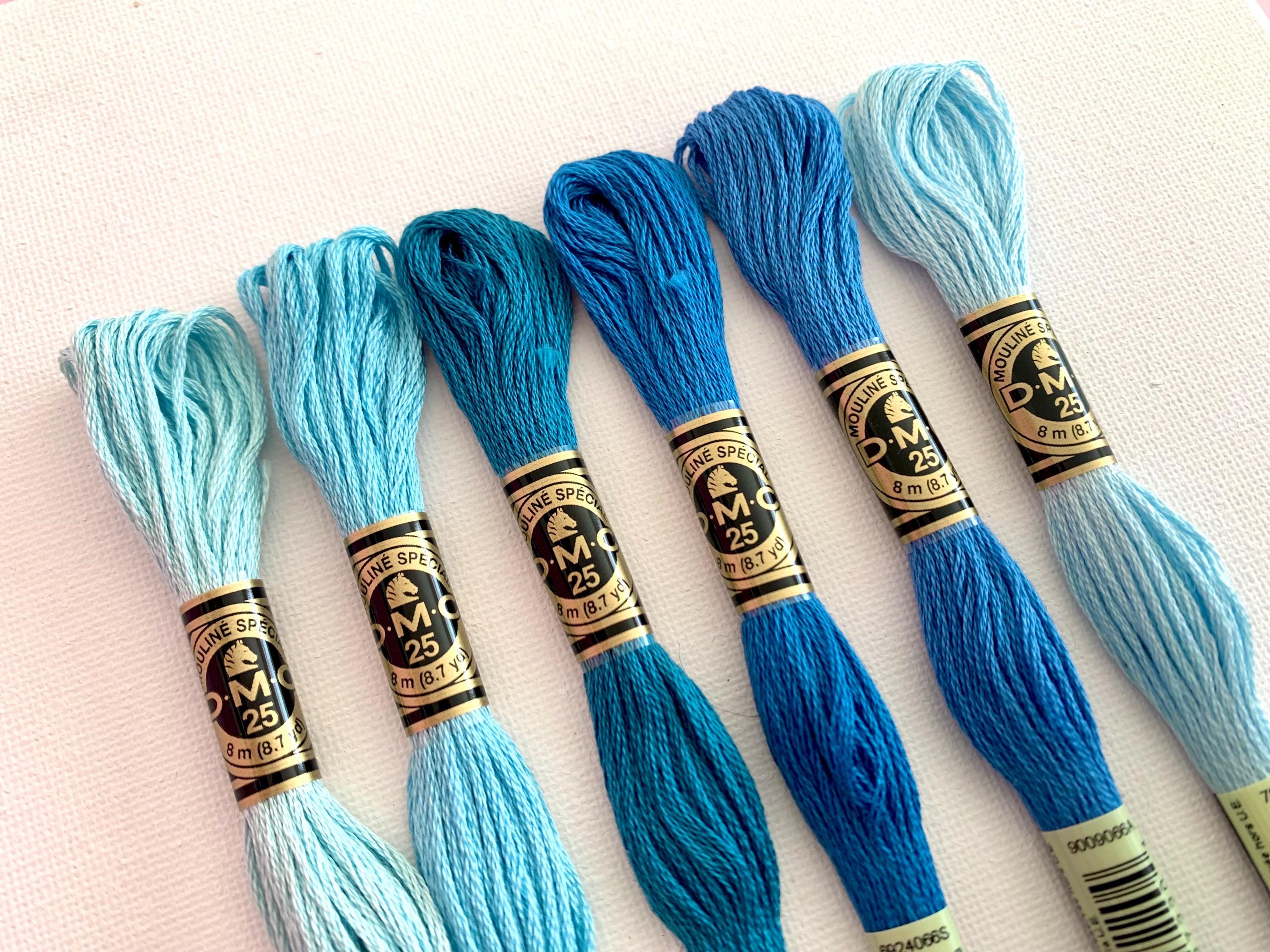 Ocean Blues DMC Thread Palette Deep Sea Blue Tones Floss Bundle Six ...