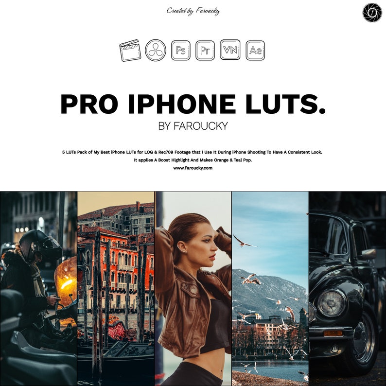 IPhone Cinematic Luts: Video Editing Presets (5 Pack) (instant Download ...