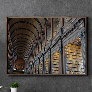 Ireland Library Wall Decor,library Photo Print,library 3D Canvas,living ...