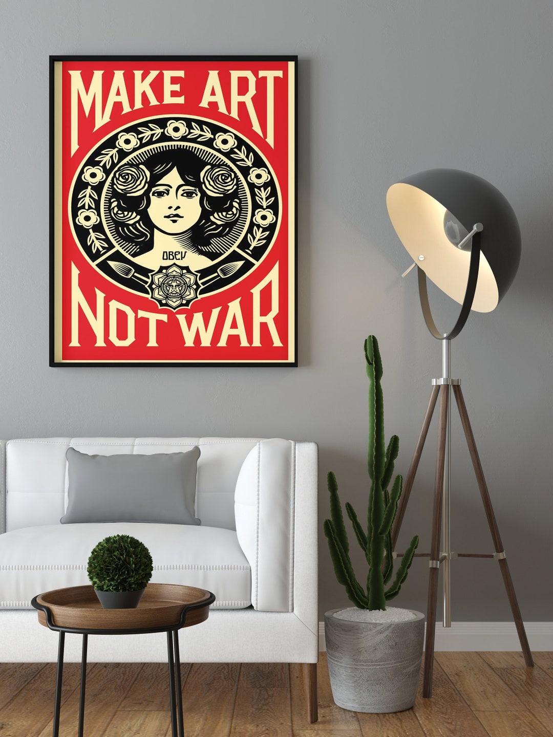 Peacefull Poster Make Art Not War Poster Peace Poster Home - Etsy