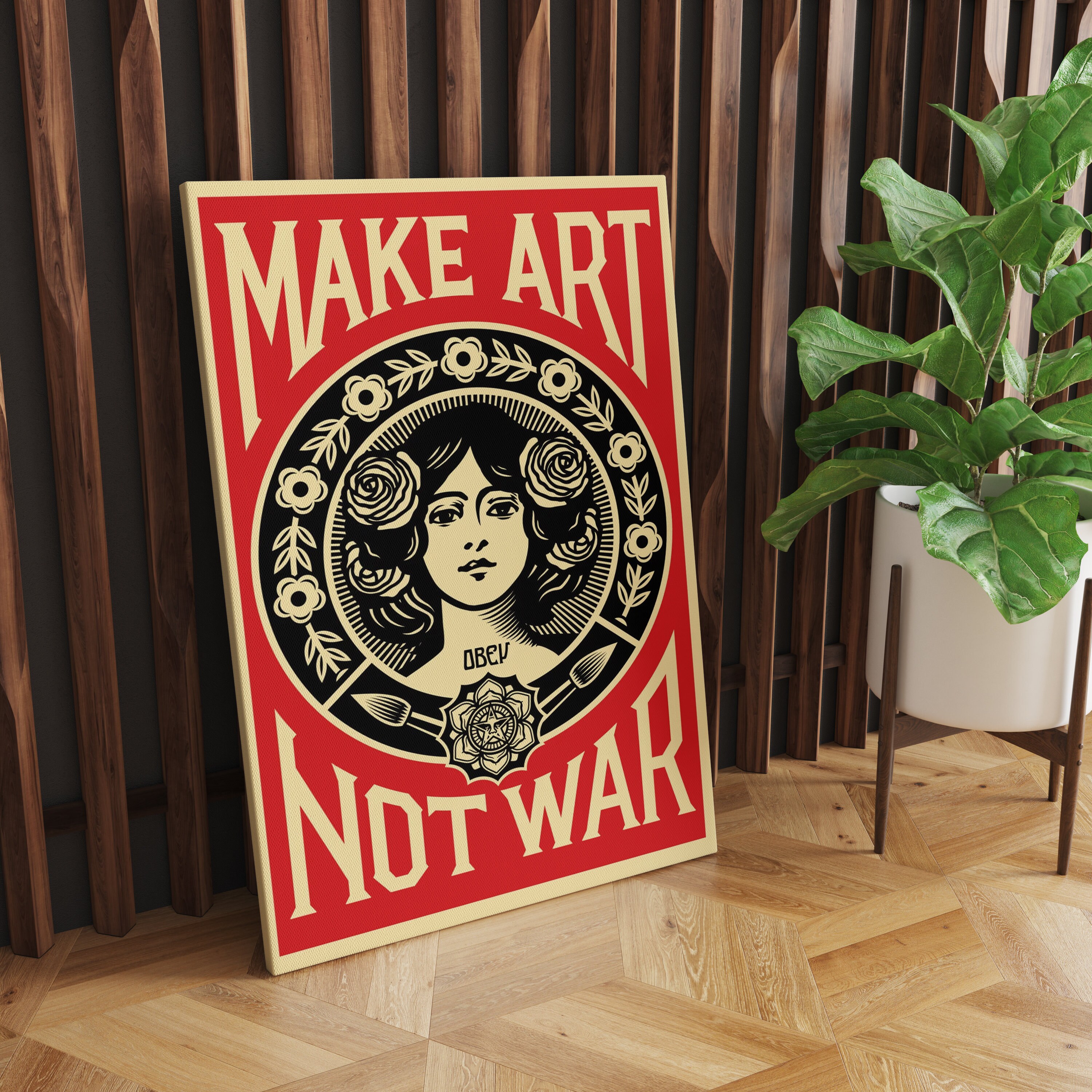 Obey Make Art Not War Wallpaper