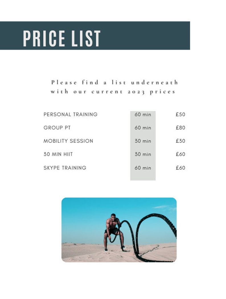 Personal Training Welcome Pack Client Consultation Pack Welcome Kit ...