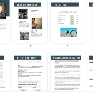 Personal Training Welcome Pack Client Consultation Pack Welcome Kit ...