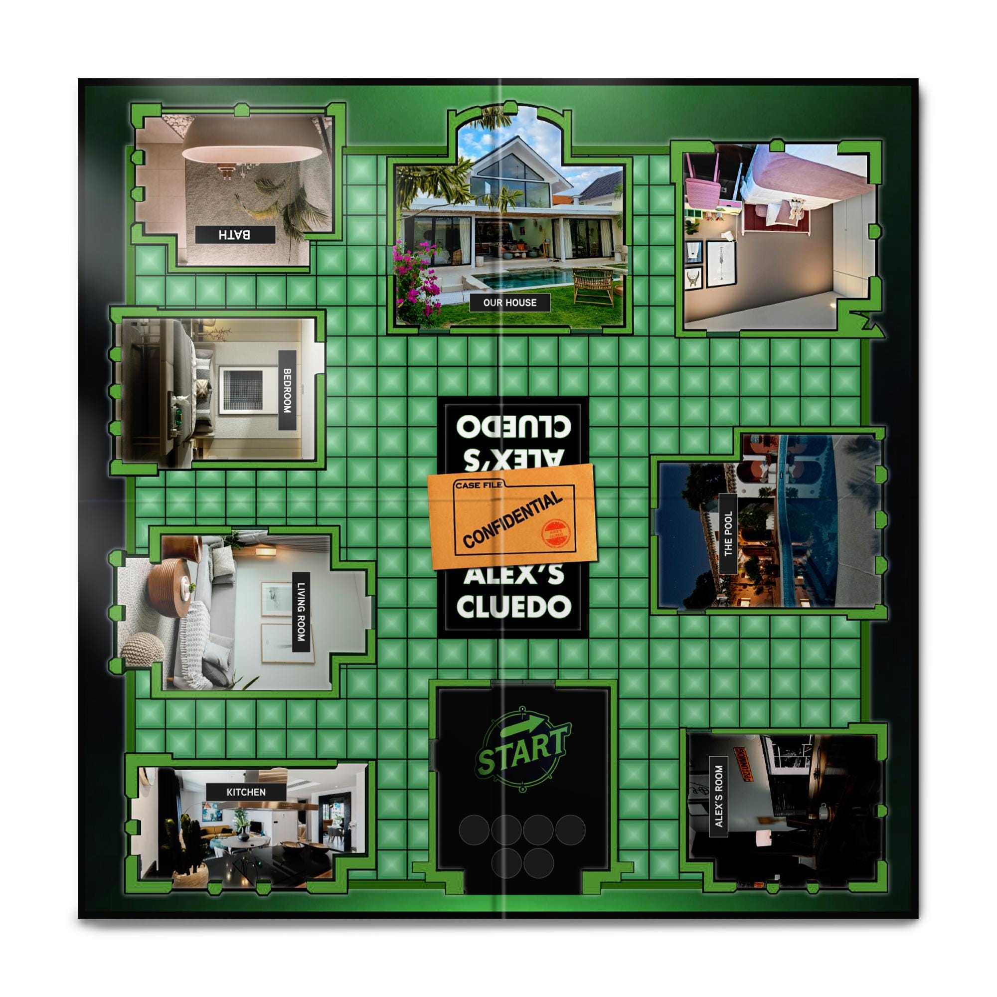 Custom Clue Board Game, Personalized Mystery Game, Custom Detective ...