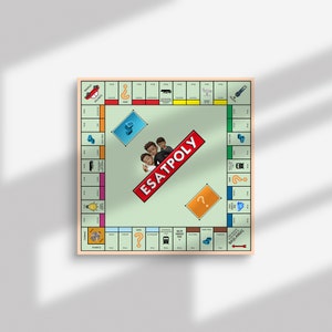 Personalized Board Game Print: Custom Board Design Wall Art Digital ...