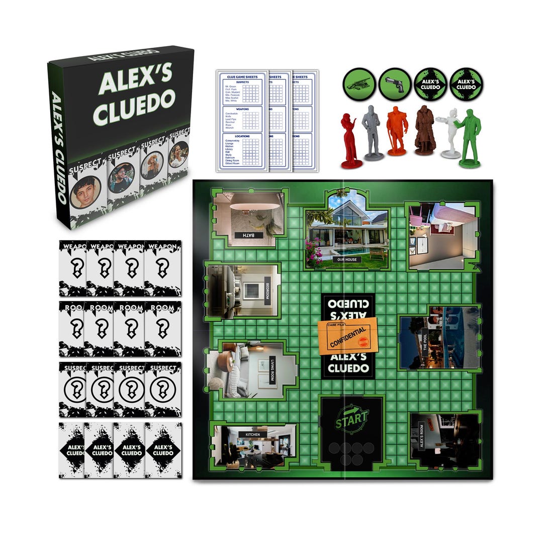 Custom Clue Board Game: Personalized Detective Adventure - Etsy