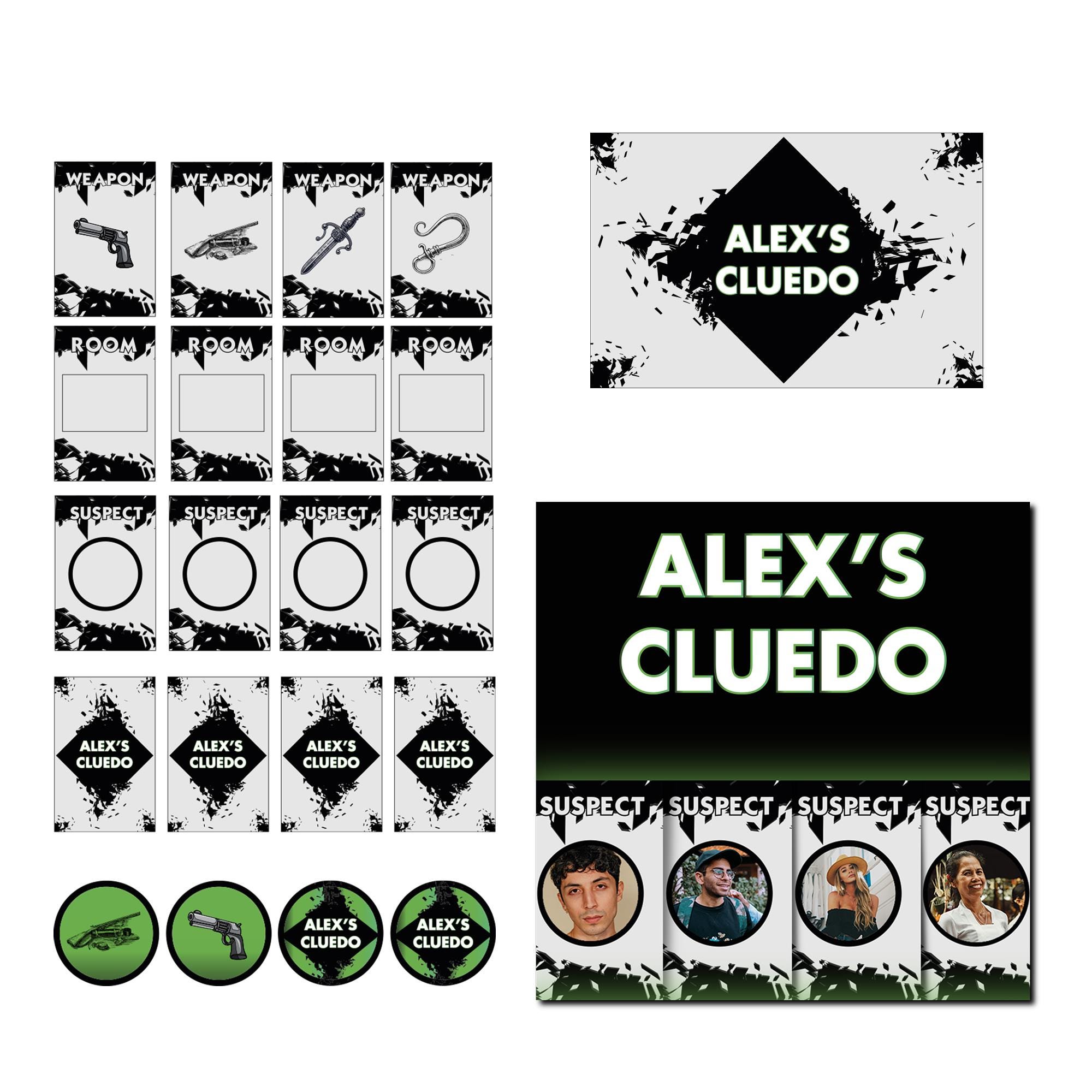 Custom Clue Board Game, Personalized Mystery Game, Custom Detective ...
