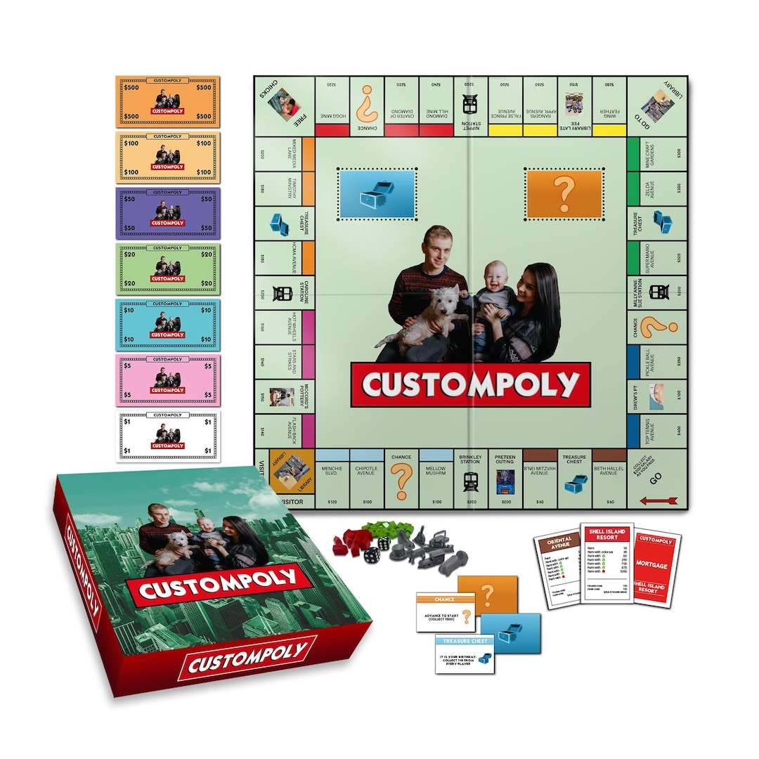 Custompoly Board Game, Personalized Game Board, Custom Game Board ...