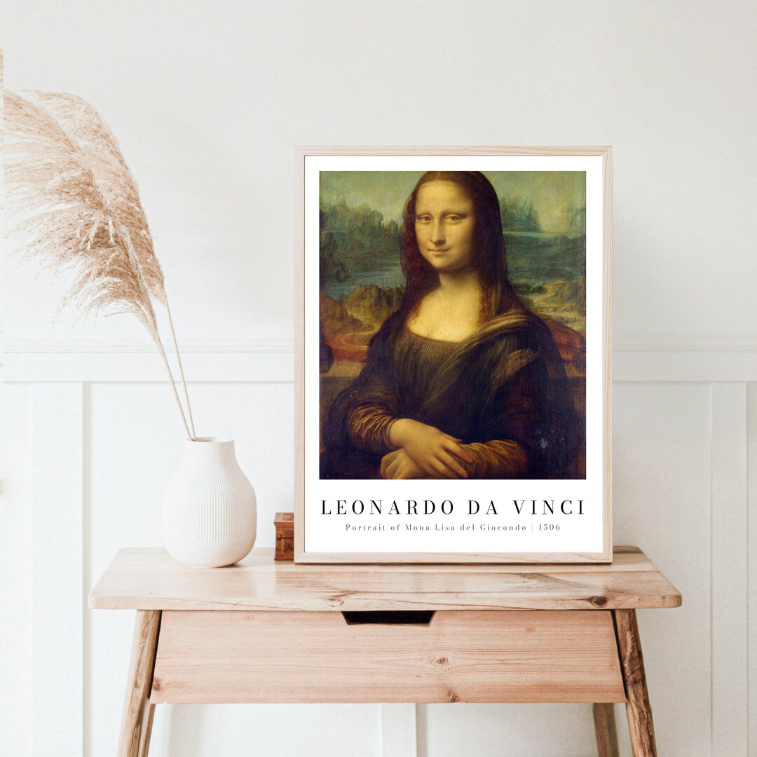 Da Vinci's portrait of Mona Lisa Del Giocondo Printable Poster in PDF ...