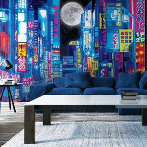 Shibuya Tokyo City Lights Wallpaper - Neon Ads, Electric Colors ...