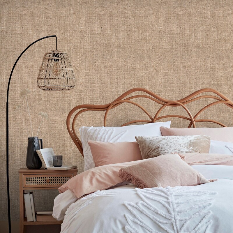 Burlap Wallpaper - Etsy