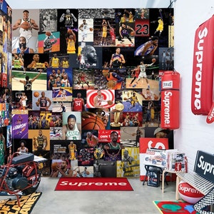 NBA Basketball Legends Collage Wallpaper, Basketball Players Wallpaper ...