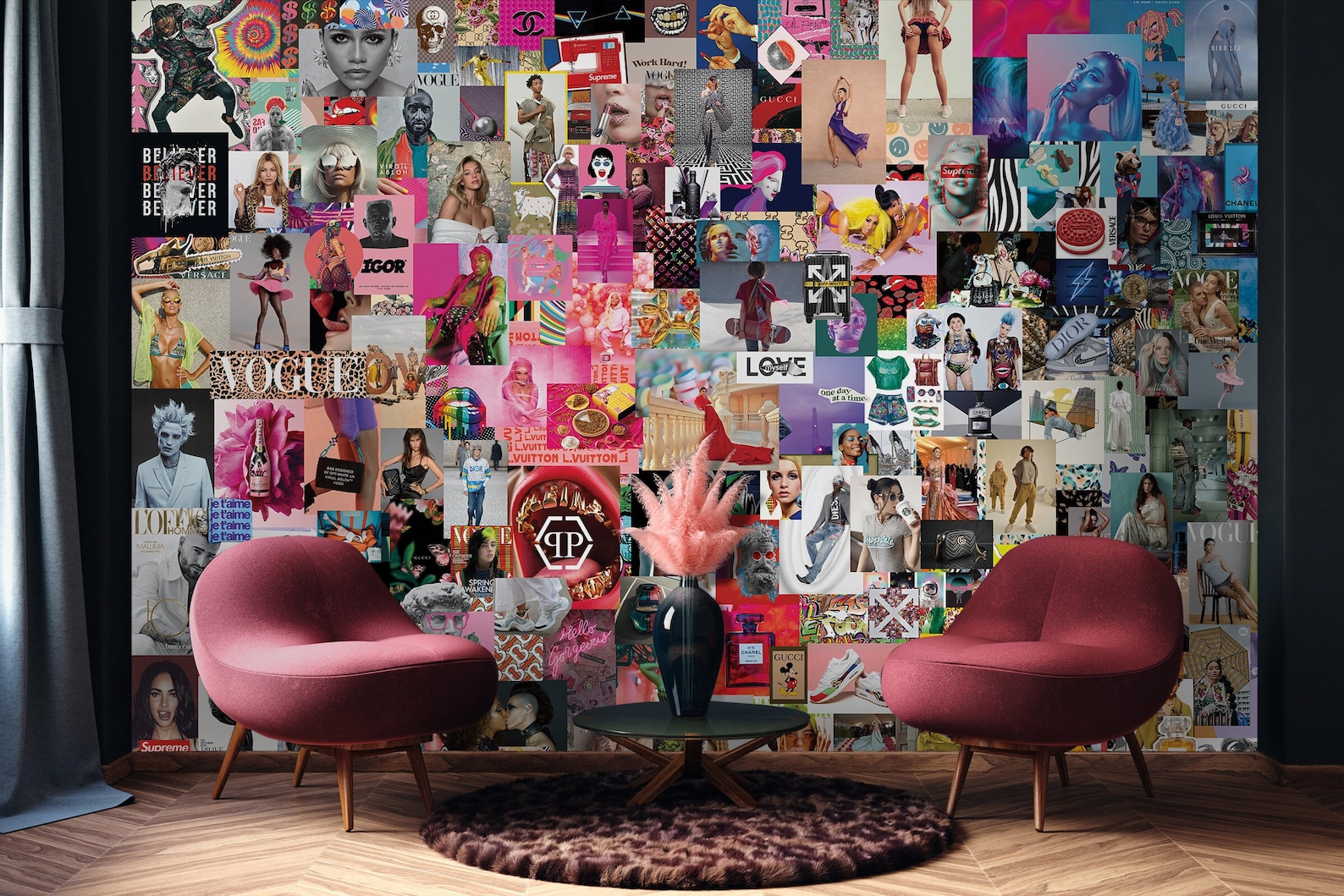 Designer Fashion Collage Wallpaper – Luxury Mood Board #5 - Etsy