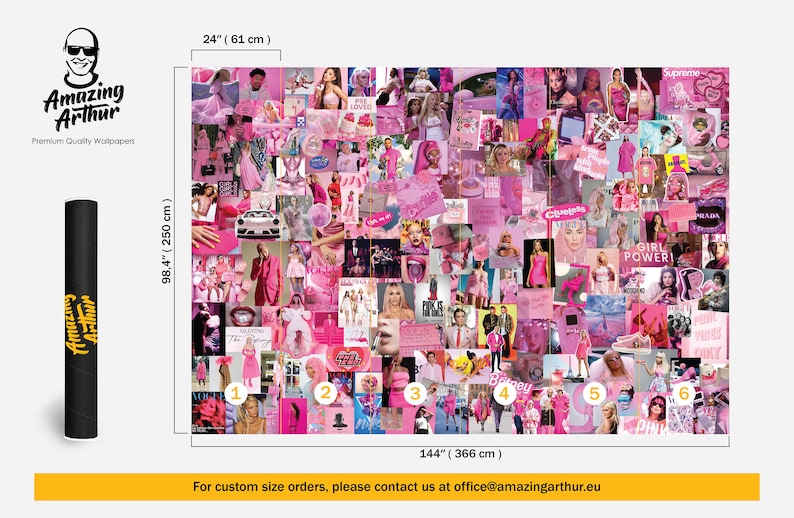 Pink Mood Board Wallpaper: Aesthetic Collage & Fashion Art #35 - Etsy