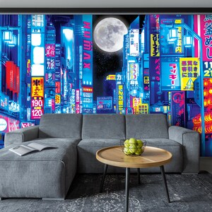 Shibuya Tokyo City Lights Wallpaper - Neon Ads, Electric Colors ...