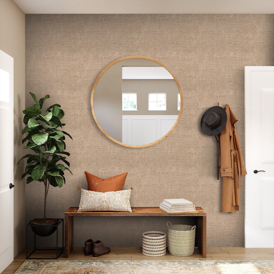 Jute Fabric Sackcloth Burlap Texture Wallpaper Farmhouse - Etsy