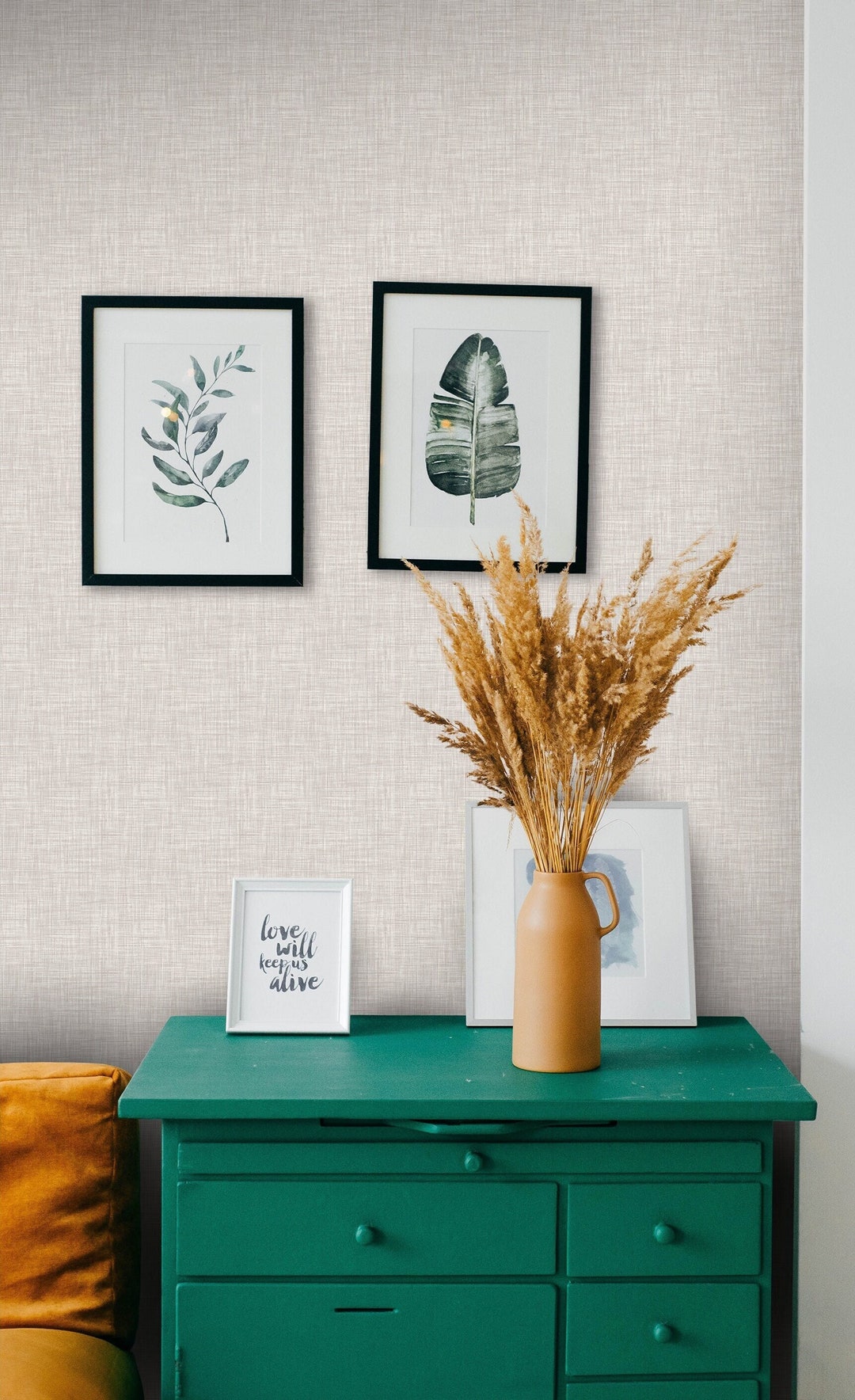 Linen Texture Wallpaper Neutral Peel and Stick Wallpaper - Etsy