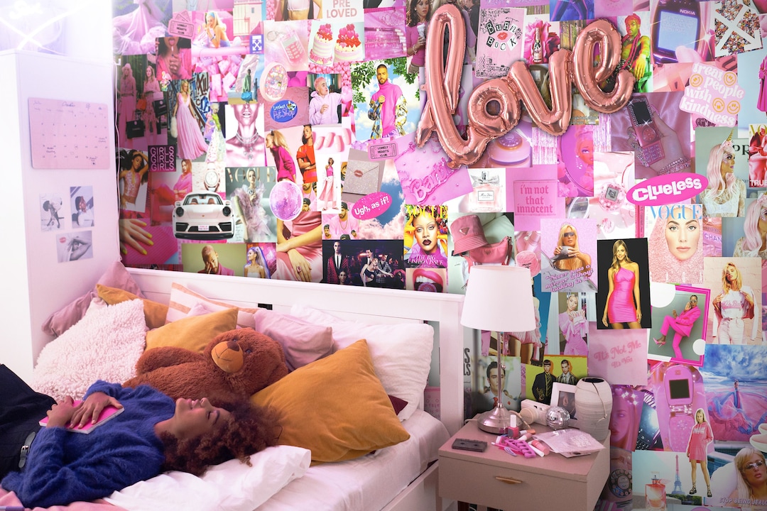 Pink Mood Board Wallpaper: Aesthetic Collage & Fashion Art #35 - Etsy