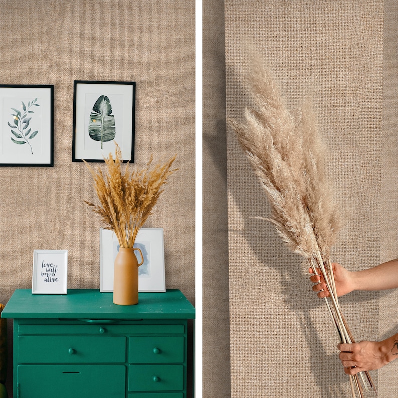 Jute Fabric Sackcloth Burlap Texture Wallpaper Farmhouse - Etsy