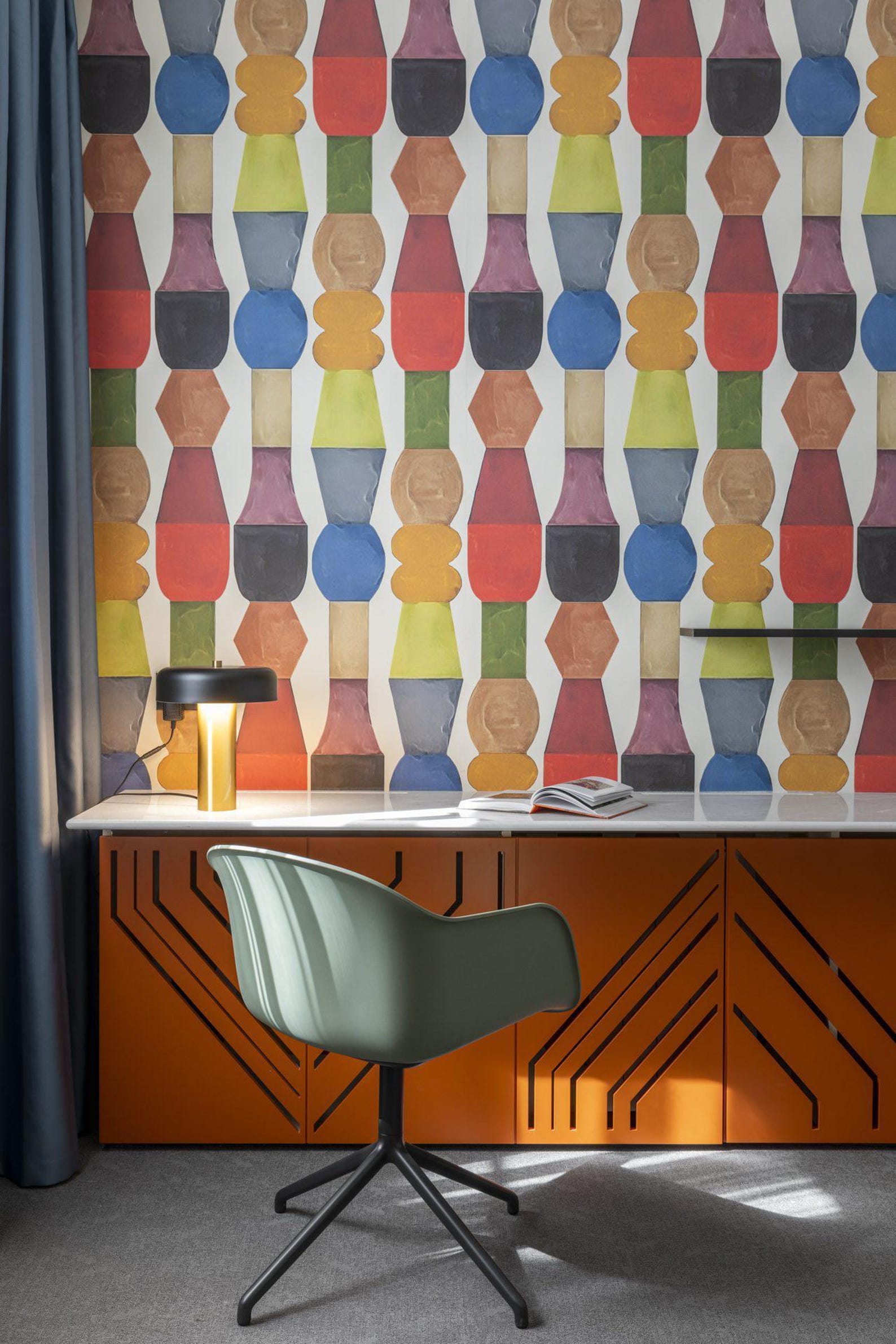 Mid Century Modern Wallpaper: Retro Geometric Shapes #68 - Etsy
