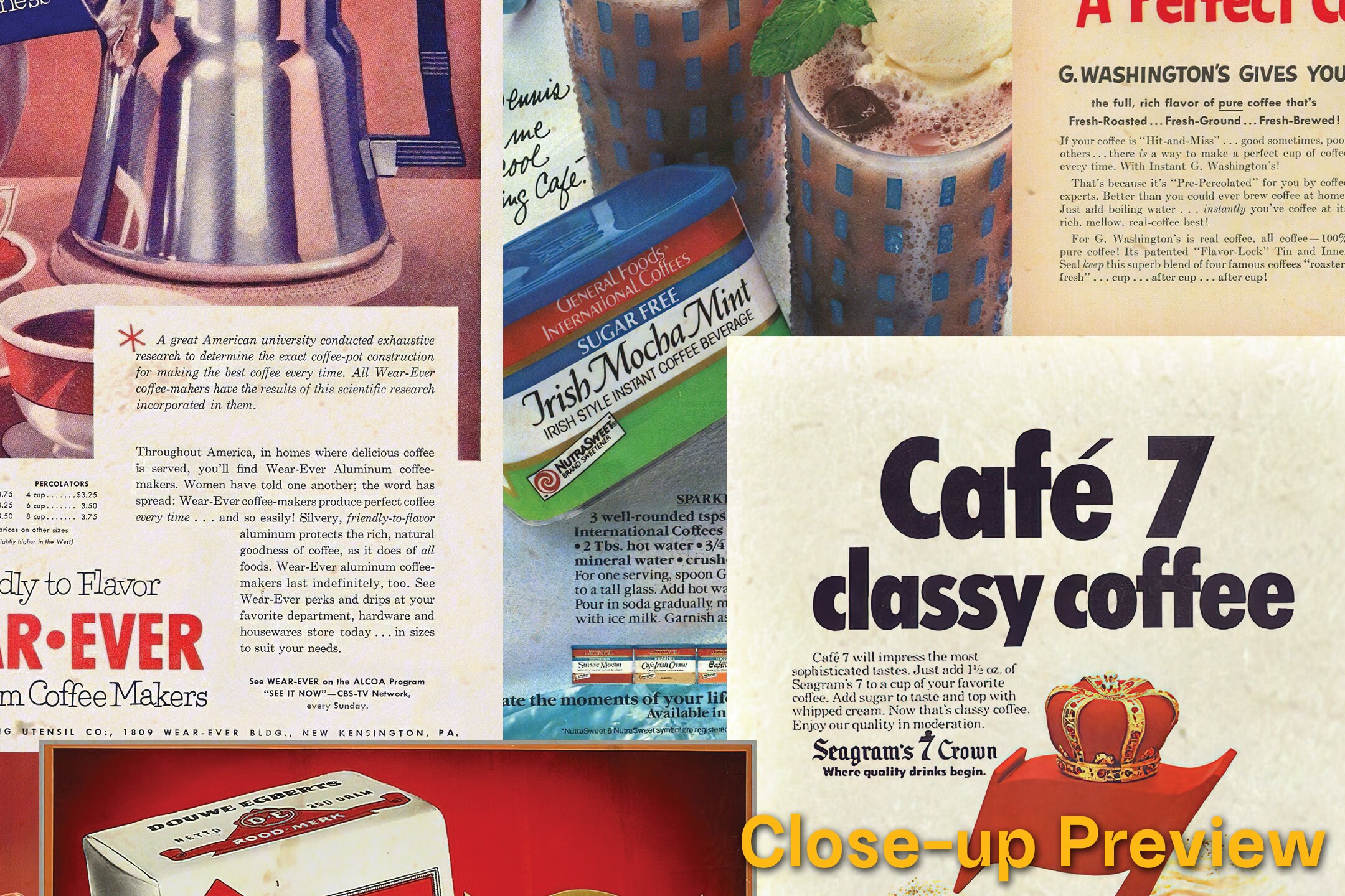 Vintage Coffee Advertising Posters Wallpaper: Cafe Bar Decor #81 - Etsy