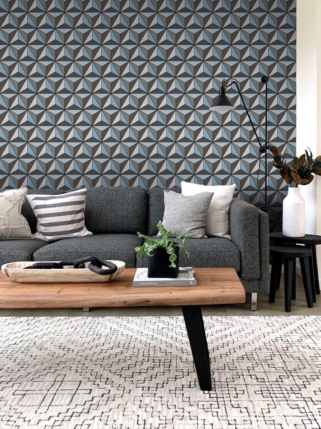 Geometric Wallpaper: Epcot Spaceship Earth Inspired, Peel and Stick or ...