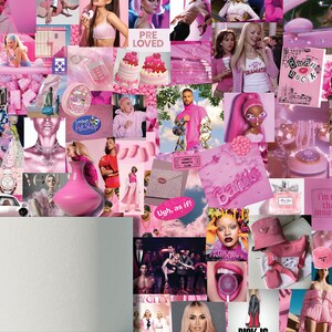 Pink Mood Board Wallpaper Pink Aesthetic Collage Trendy Room - Etsy