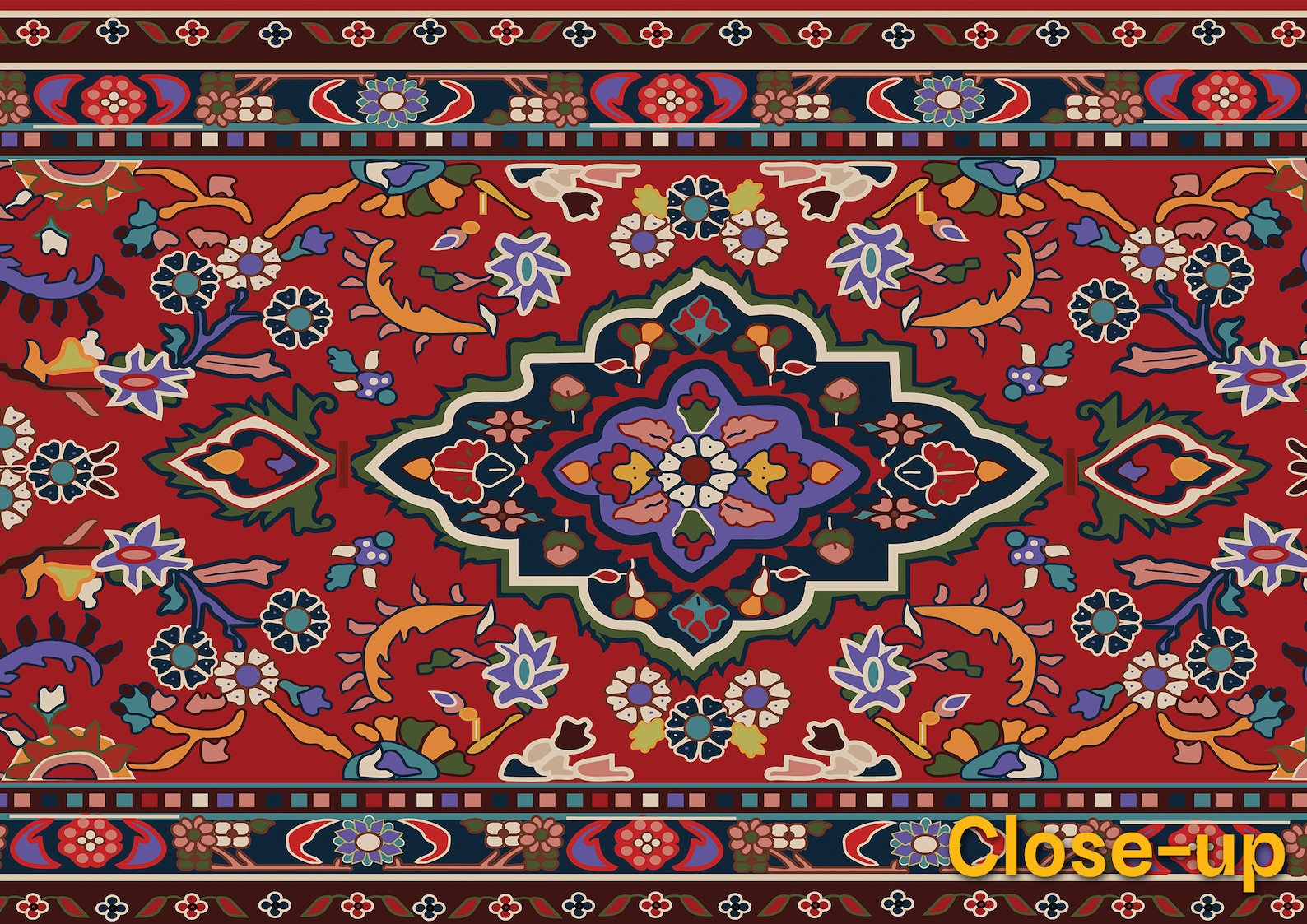 Persian Carpet Wallpaper Border: Peel & Stick Accent Decor - Etsy