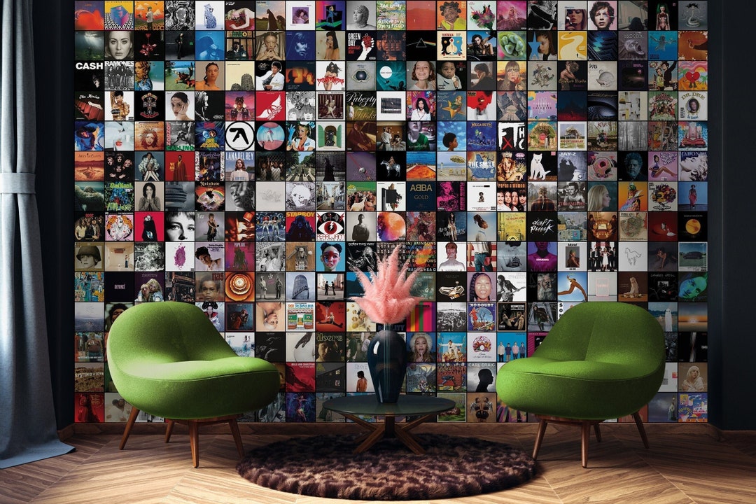 Music Album Covers Wallpaper, Vinyl Record Covers Aesthetic Collage ...