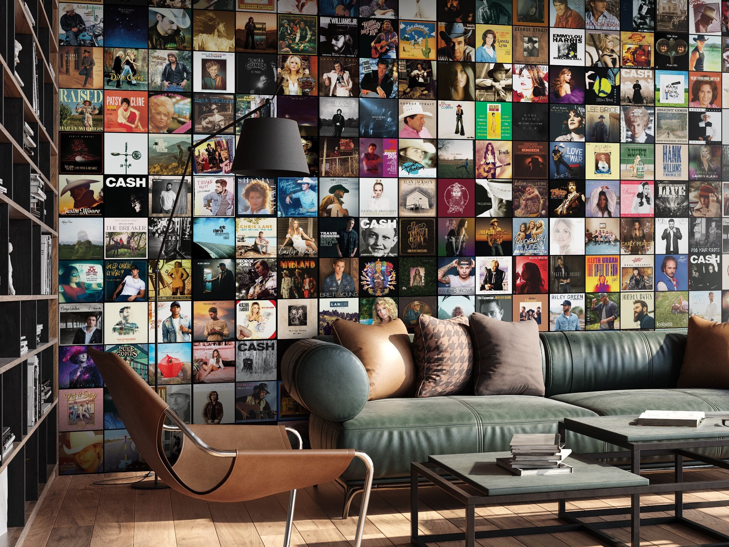 Country Music Album Covers Wallpaper: Vinyl Record Collage Wall Decor ...