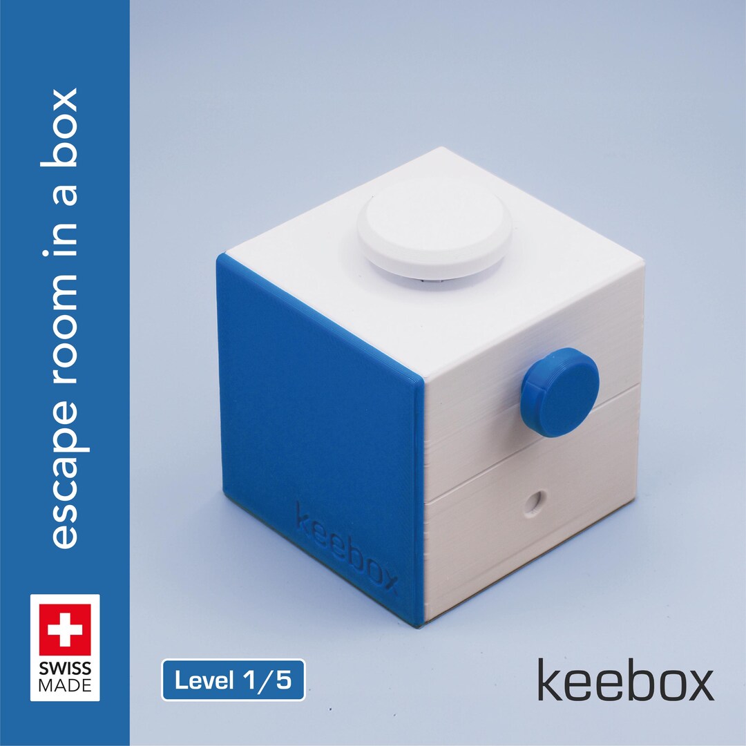 Keebox Blue Escape Room in a Box / Sequential Discovery Puzzle Box - Etsy