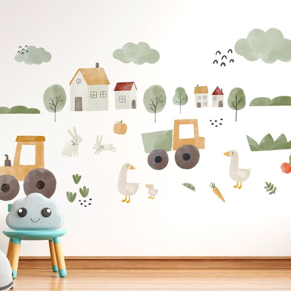 Farm Wall Decal - Etsy