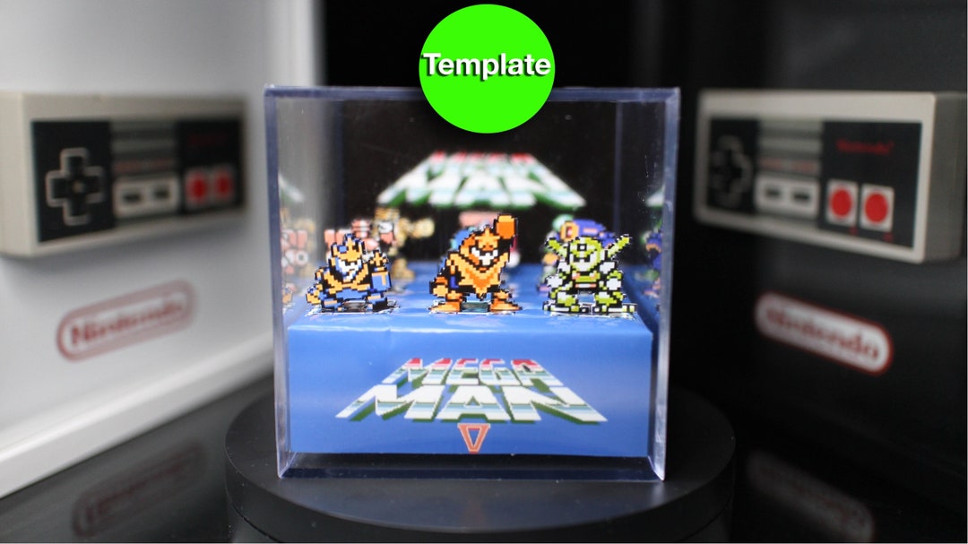 Megaman5 NES Diorama TEMPLATE - Etsy